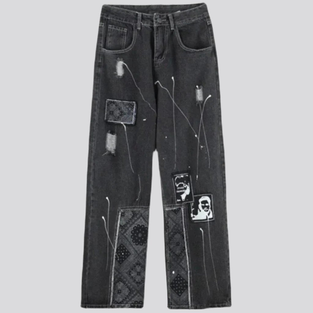 Paint-splatter y2k jeans for men – Rae Jeans