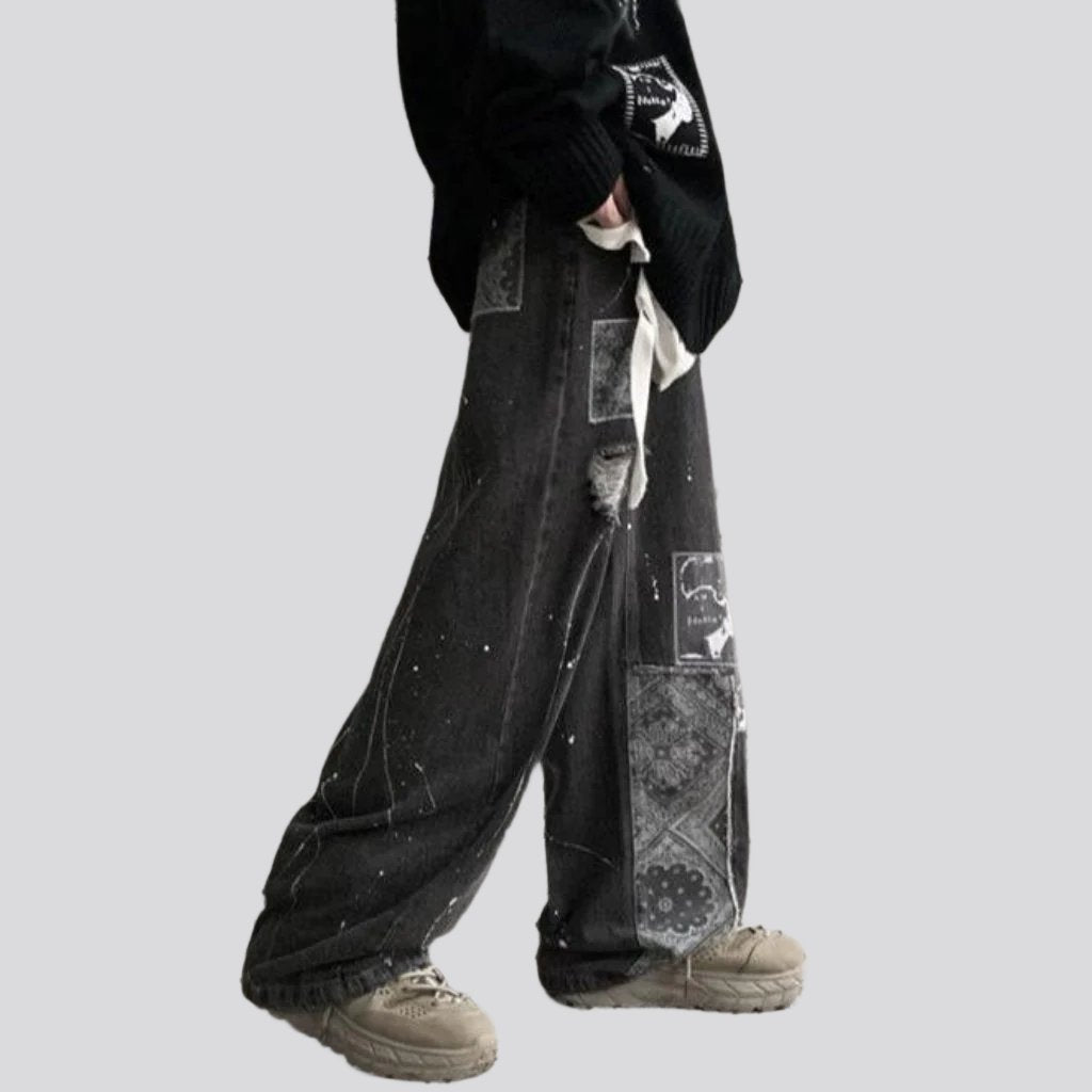 Paint-splatter y2k jeans for men – Rae Jeans