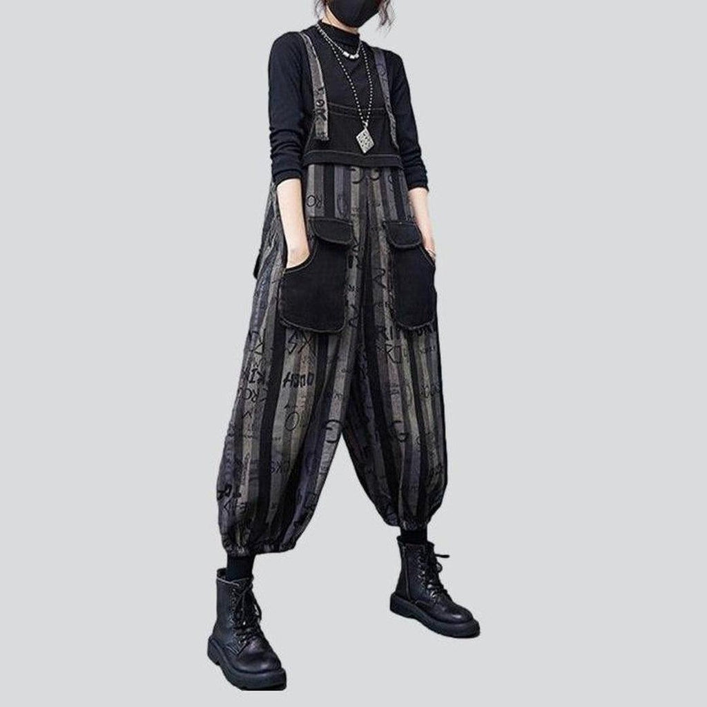 Two pocket painted denim overall – Rae Jeans