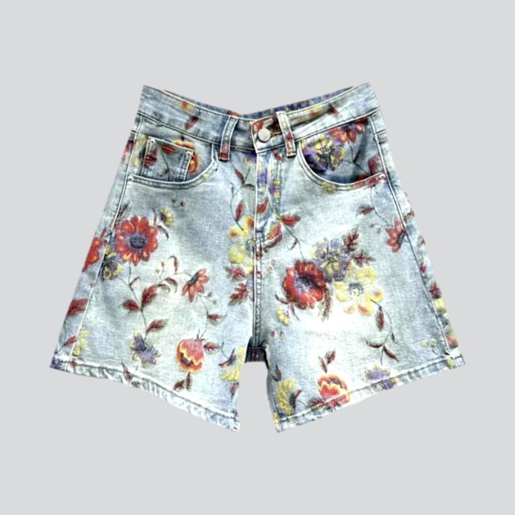 Vintage flower print denim shorts – Rae Jeans